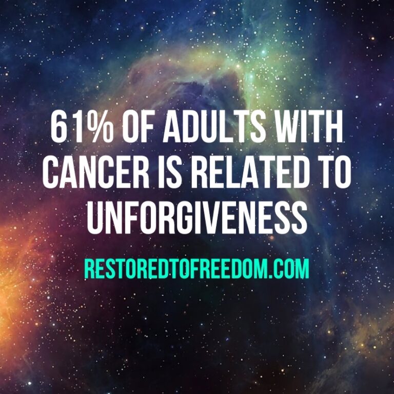 Unforgiveness is classified in medical books as a disease. According to ...